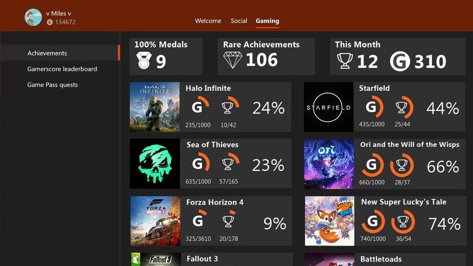 Random: Xbox Fan Shares Concept For Improved Achievements Layout | Pure ...