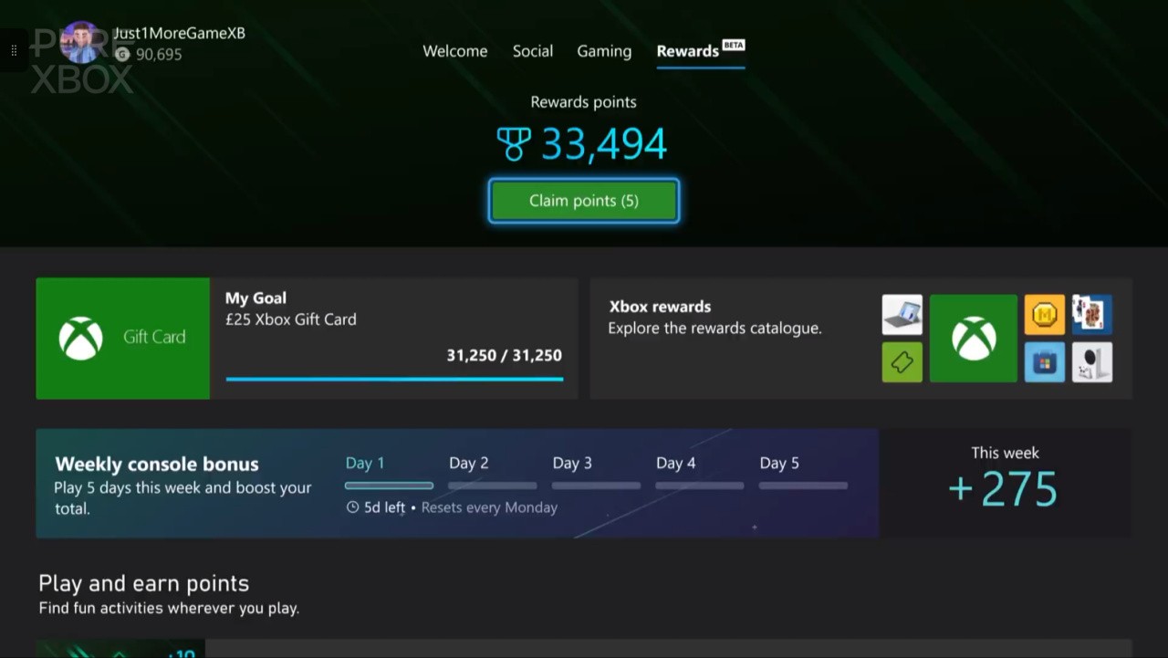 Microsoft Rewards Is Getting A Couple Of New Features On Xbox | Pure Xbox